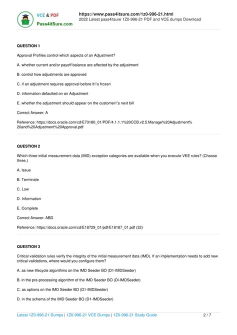 Ppt Free Oracle 1z0 996 21 Exam Practice Questions Powerpoint Presentation Id 11974069