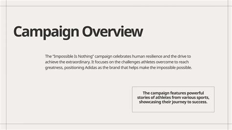 Impossible Is Nothing The Story Behind Adidas Most Iconic Campaign PPTX