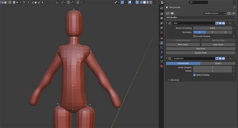Skin Modifier Base Model [female] Blender Market