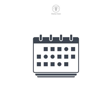 Calendario Icono Un Ordenado Y Organizado Vector Ilustración De Un