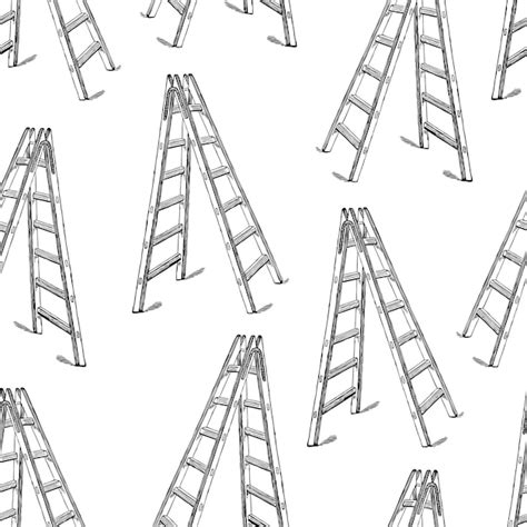 Premium Vector Pattern Of A Folding Ladder
