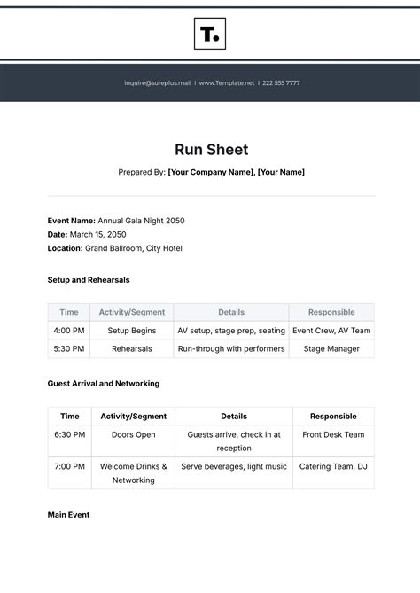 Free Run Sheet Template To Edit Online