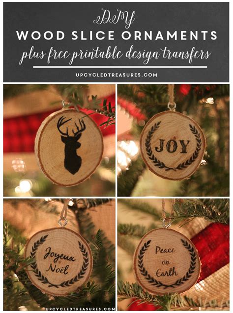Diy Wood Slice Christmas Ornaments Upcycled Treasures