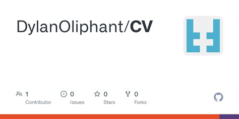 CV Index Html At Main DylanOliphant CV GitHub