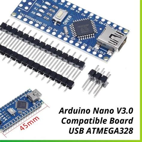 Jual Arduino Nano V3 0 Compatible Board USB ATMEGA328 Shopee Indonesia