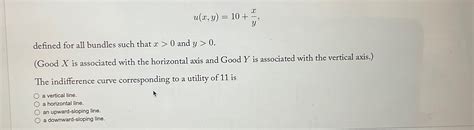 solved u x y 10 xydefined for all bundles such that x 0