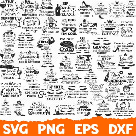 Quotes Bundle Svgsarcastic Svg Bundle Sassy Bundle Svgfun Inspire