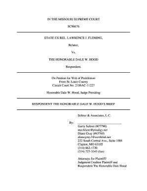 Fillable Online Courts Mo IN THE MISSOURI SUPREME COURT SC90676 STATE