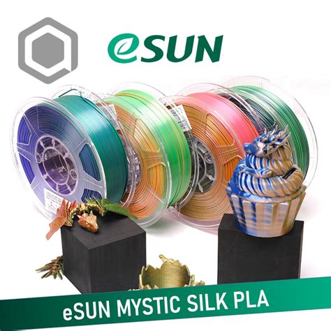 ESUN ESilk PLA Mystic Silk D Printer Filament PLA Triple Colour Co Extrusion Kg Mm