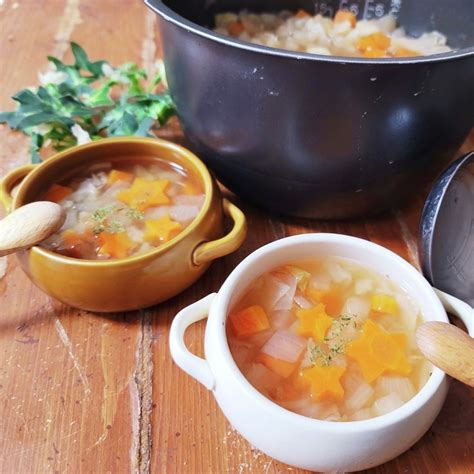 炊飯器で簡単やわらか野菜スープ By Ayakoooooo 【クックパッド】 簡単おいしいみんなのレシピが394万品