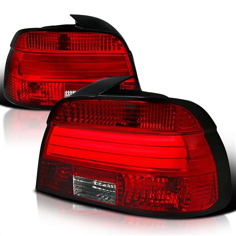 Spec D Tuning Red Lens LED Bar Tail Lights Compatible With BMW E Series Door