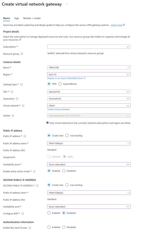 Tutorial Create And Manage A Vpn Gateway Azure Portal Azure Vpn Gateway Microsoft Learn