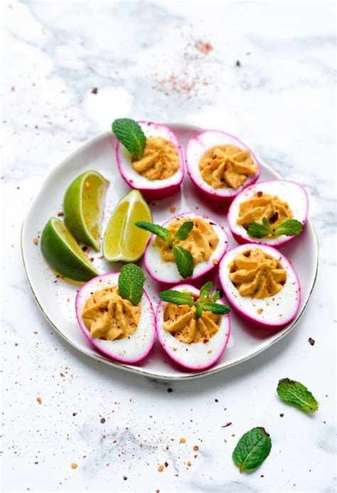 Pink Deviled Eggs Chefs Pencil