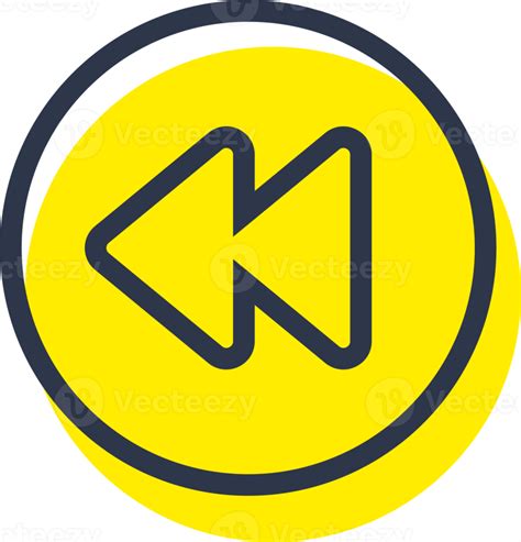 Backward Icon For Media Player Button Interface Video And Audio Player Navigations Symbol In