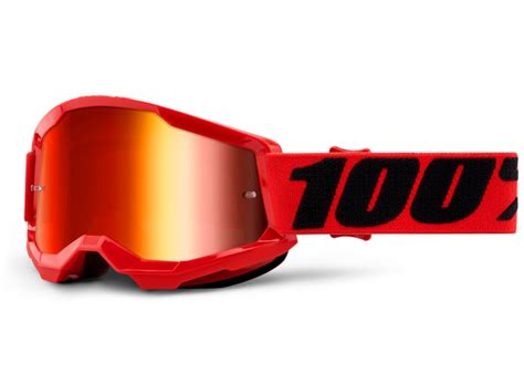 100 Strata 2 Youth Goggle Red Red Mirror Lens Amped E Motion Cycles