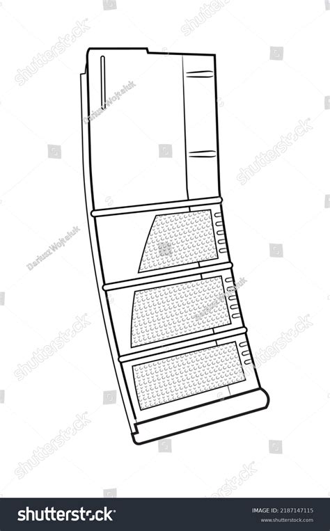 Vector Illustration Ar15 Assault Rifle Magazine Stock Vector Royalty