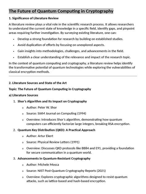 The Future Of Quantum Computing In Cryptography Pdf Quantum