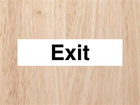 Exit Sign Standard Version Imprint Signs And Graphics