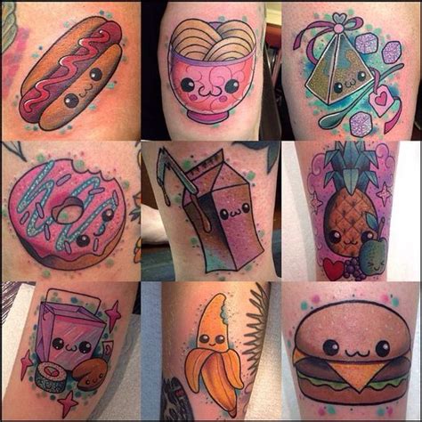 Cute Food By Keely Rutherford Food Tattoos Tattoos Candy Tattoo