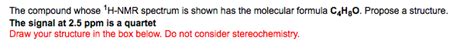 Solved The Compound Whose 1h Nmr Spectrum Is Shown Has The
