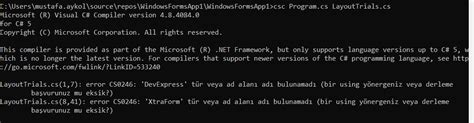 Cs0234 Error While Compile On Cmd Microsoft Qanda