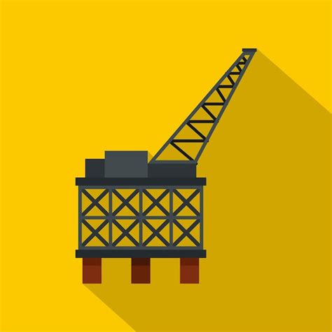 Oil Rig Platform Icon Flat Illustration Of Oil Rig Platform Vector Icon
