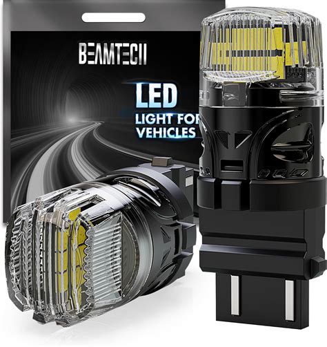 Beamtech 3157 3156 Led Bulbs Reverse Lights 6500k White Super Bright For 3056 3156a