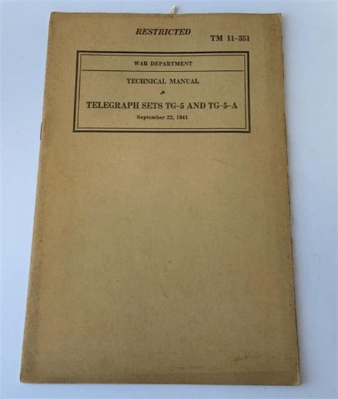 Telegraph Sets Tg 5 And Tg 5 A 4602812484