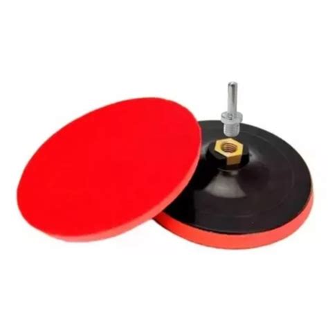 Suporte Para Disco De Lixa Boina Com Velcro E Adaptador 125mm E 180mm Para Furadeira Fertak