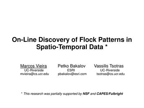 ppt on line discovery of flock patterns in spatio temporal data