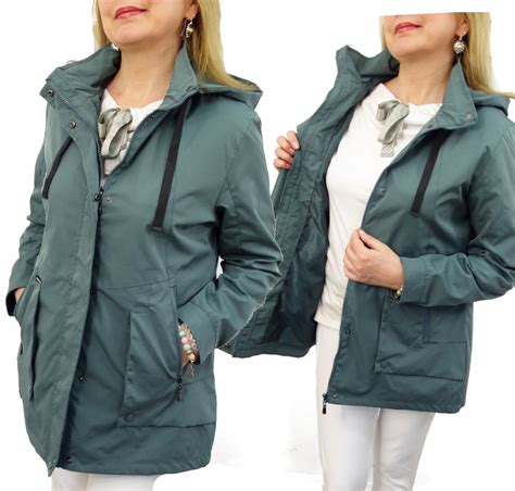 Kurtka Damska Parka Wiatrówka z Odpinanym Kapturem SAVERA 46 3XL
