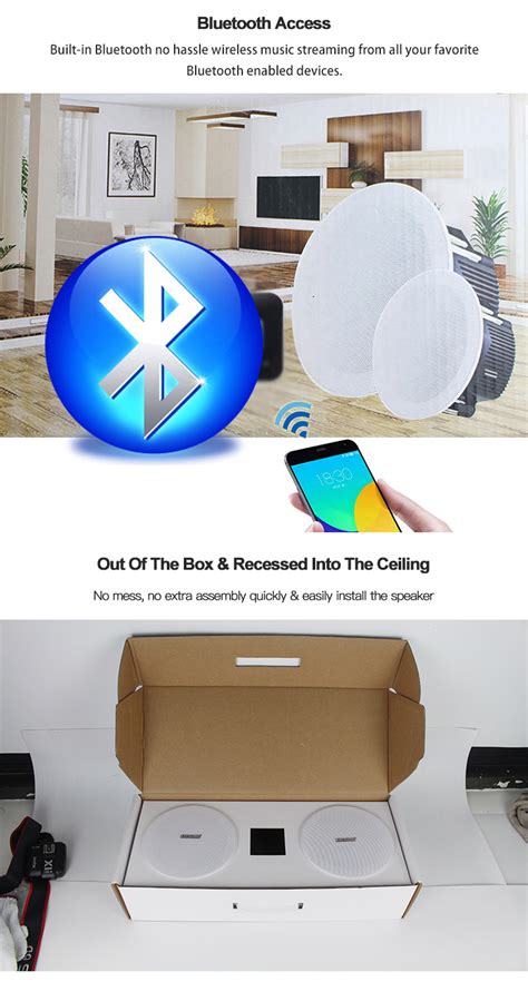 Buy Wholesale China Active Audio System Mobile Bt Phone Connected Ceiling Mount Speakers