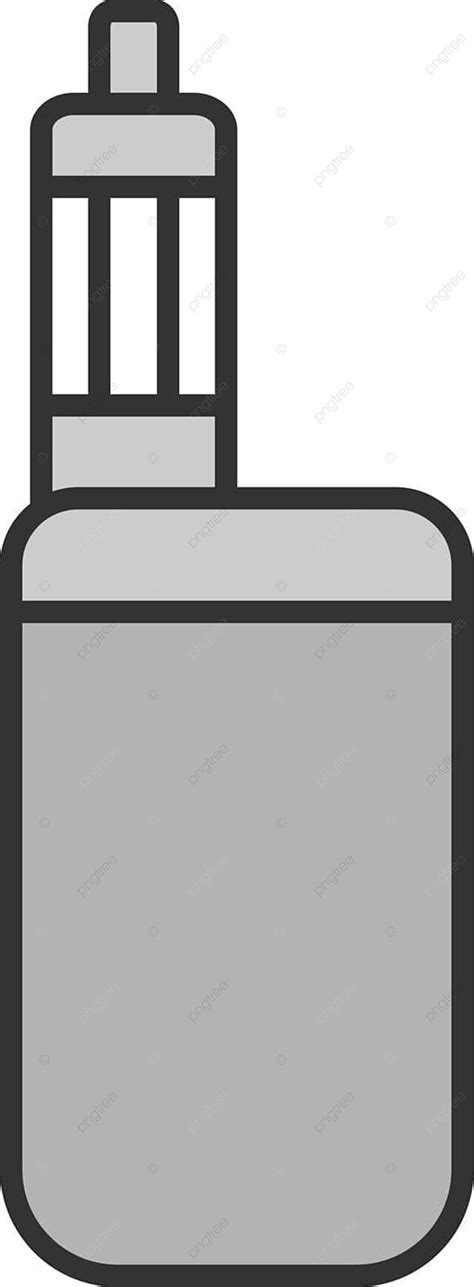 E Cigarette Color Icon Tobacco Lifestyle Addiction Vector Tobacco