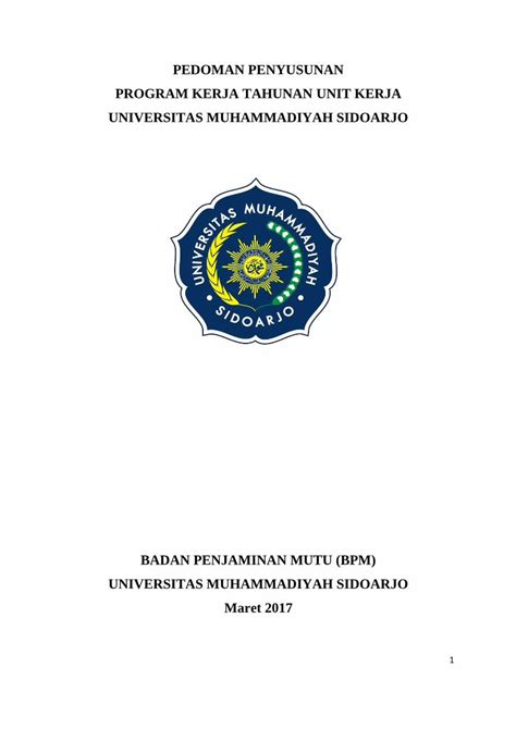 Pdf Pedoman Penyusunan Program Kerja Tahunan Bpmumsidaacidwp