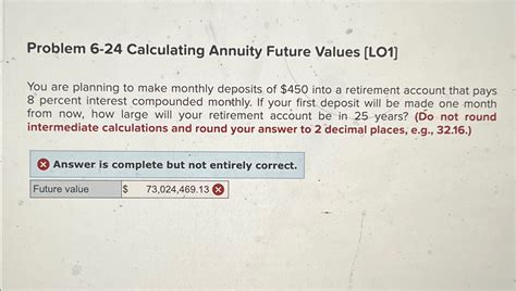 Solved Problem 6 24 ﻿calculating Annuity Future Values