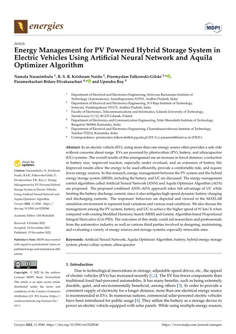 Pdf Energy Management For Pv Powered Hybrid Storage System In