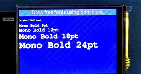 15picoでadafruitgfx Fontデモ Arduino
