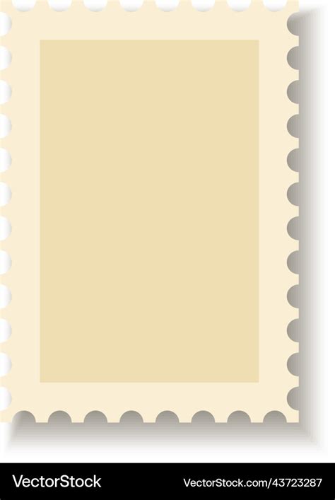 Postal Frame Template Retro Postmark Realistic Vector Image