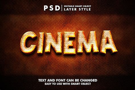 Premium Psd Cinema 3d Text Effect Premium Psd