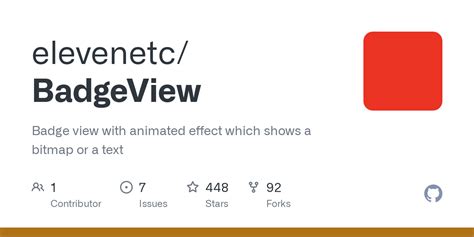 github elevenetc badgeview badge view with animated effect which