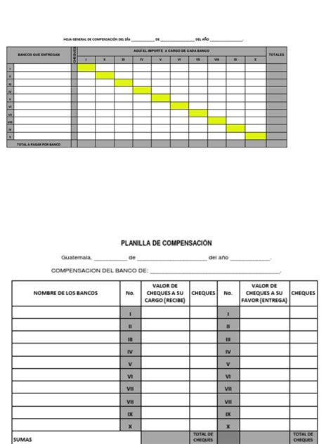 Hoja General De Compensación Pdf Cheque Servicios Financieros
