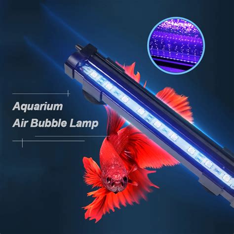 15cm 35cm 55cm Aquarium Led Air Bubble Lighting Fish Tank Bar Light