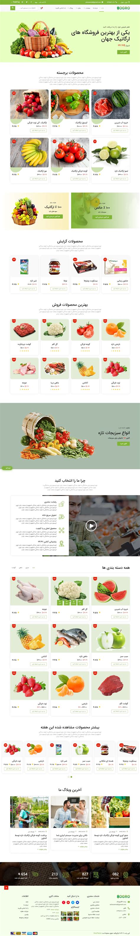 قالب Html فروشگاهی اوگرو