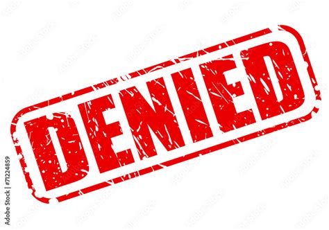 Denied Red Stamp Text Stock Vector Adobe Stock