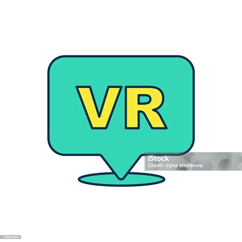 Kerangka Penuh Ikon Realitas Virtual Terisolasi Pada Latar Belakang