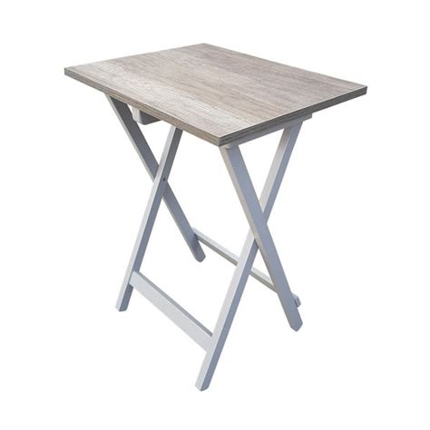 Mesa Plegable Rectangular Rustik Wood Gris Hogare Mesa Plegable