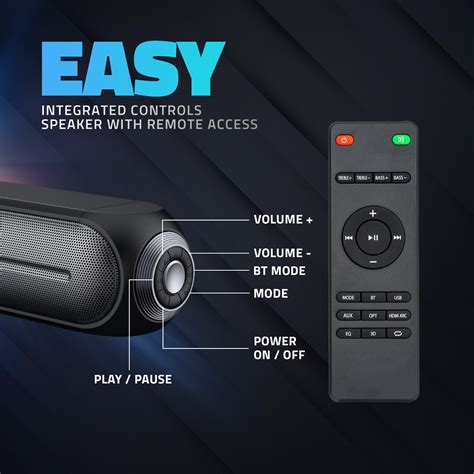 Soundhub 300 2 1 Ch 160 Watts Wireless Bluetooth Soundbar With Wired S