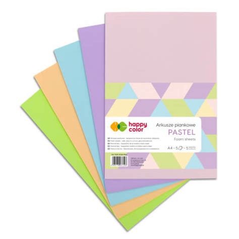 Arkusze Piankowe Happy Color 5 Arkuszy A4 Pastel Id 5423 E Rysik Pl