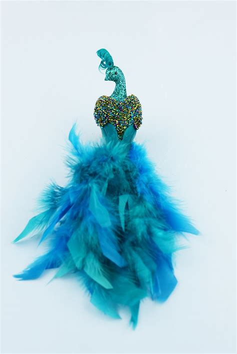 Glittered Peacock 11in Peacock Ornaments Peacock Peacock Christmas