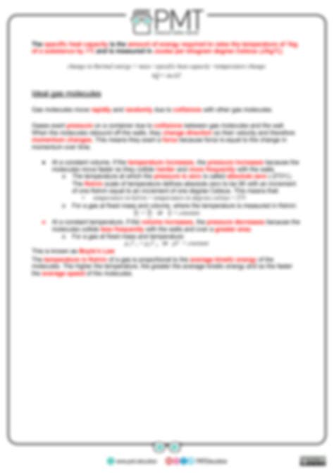 Solution Summary Notes Topic 5 Solids Liquids And Gases Edexcel